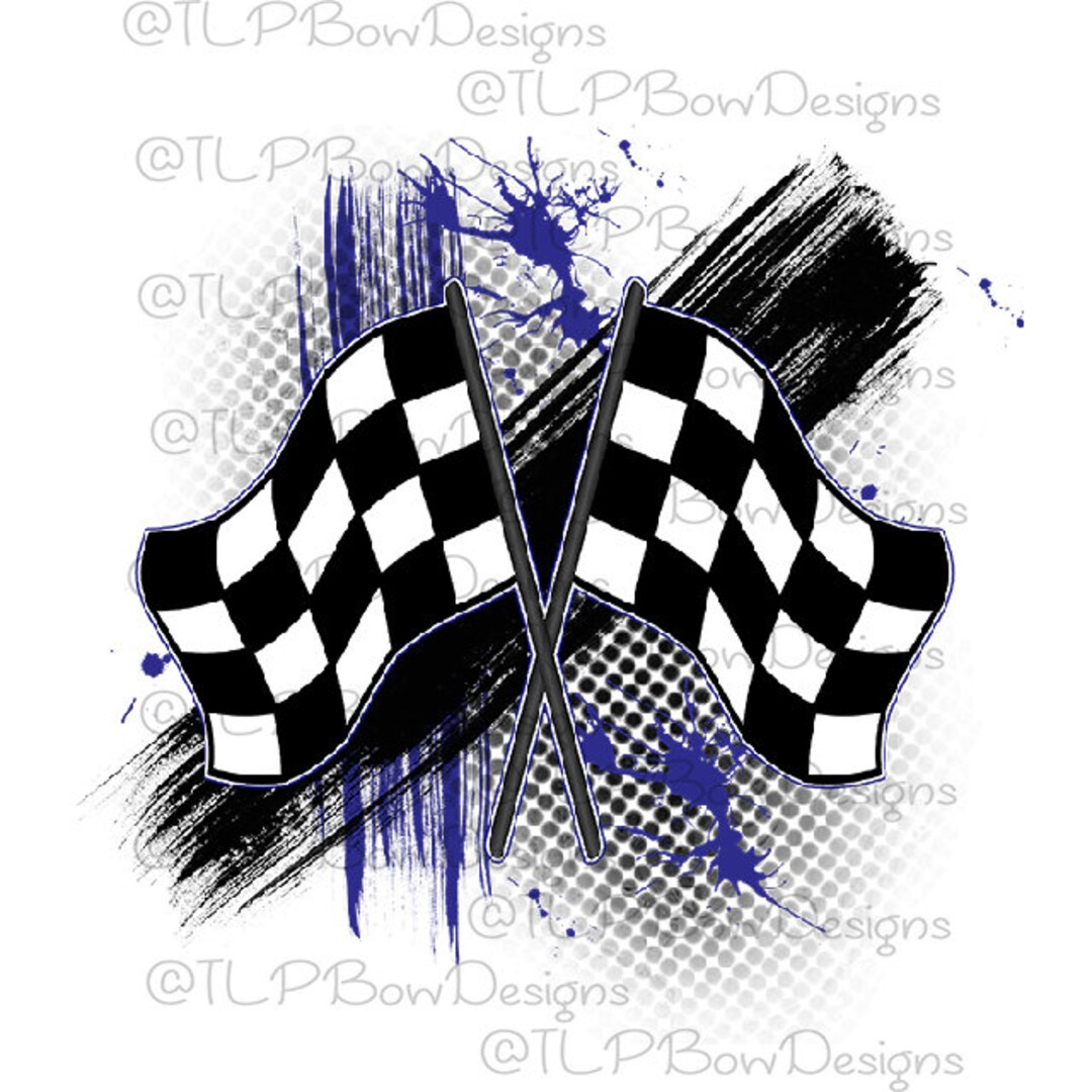Racing Flag Blue Splash- PNG File Download Sublimation -printable File ...