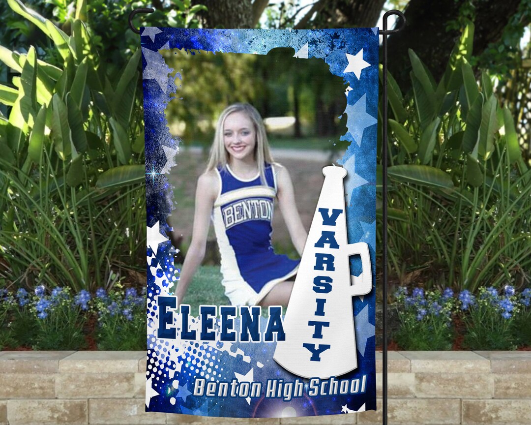 Cheer Spirit Garden Flag-blue Picture- PNG File Download Sublimation ...