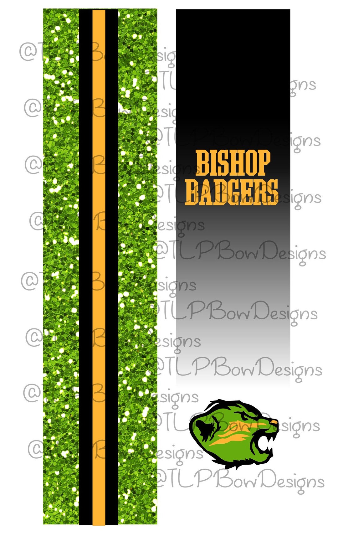 Bishop Badgers Cheerbow-ribbon Digital Download -sublimation Use - Etsy