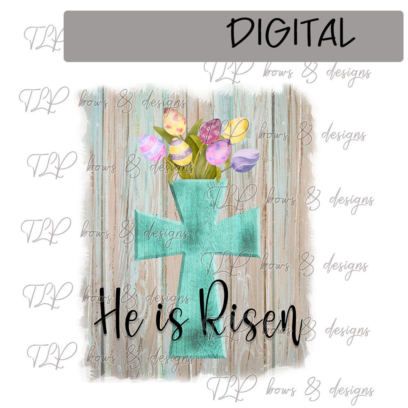He is Risen Easter Egg Arrangement PNG File Download | Etsy Denmark