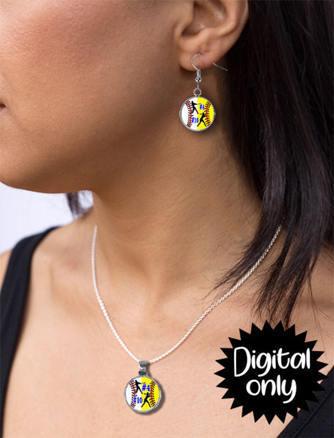 Split Baseball-softball Silhouette Player Love - Add Name Number Snap ...