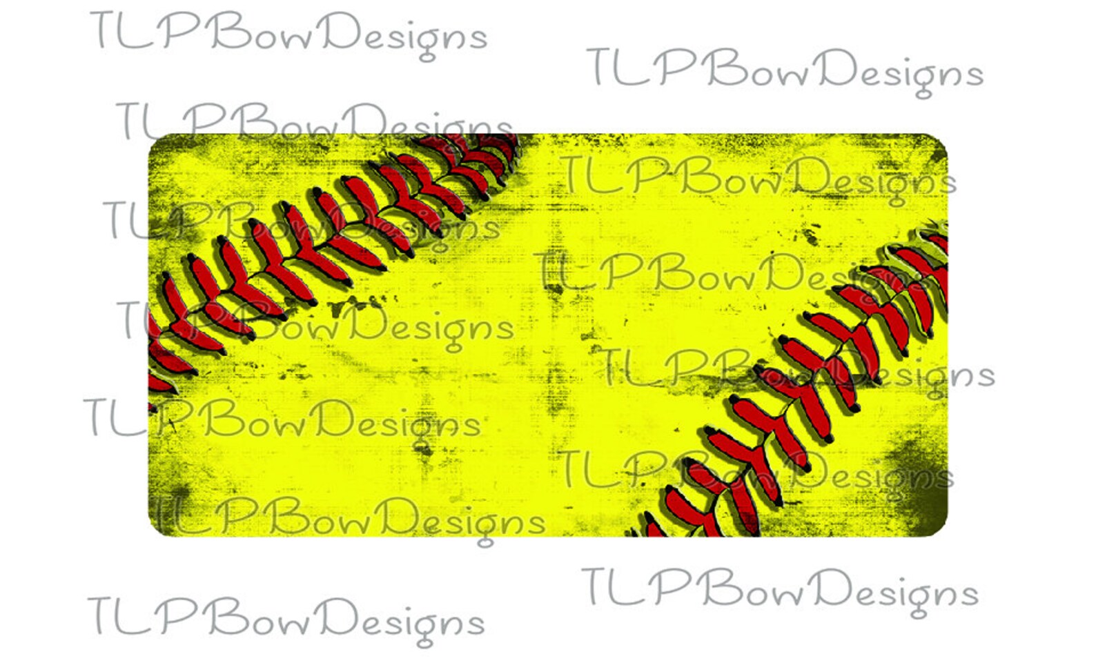 Distressed Softball With Seam License Plate Sublimation File - Etsy