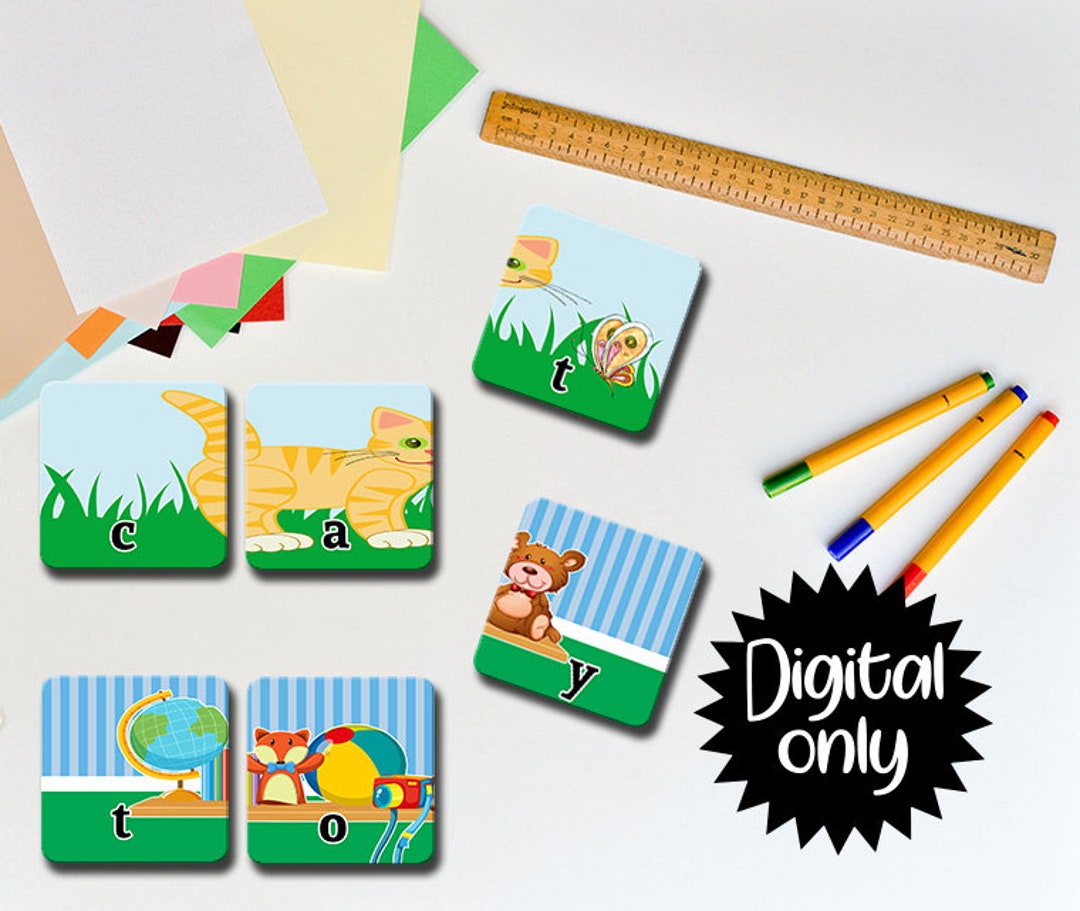 Three Word Matching Puzzle Game Set sublimation PNG File - Etsy