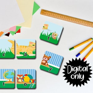 Three Word Matching Puzzle Game Set sublimation PNG File - Etsy