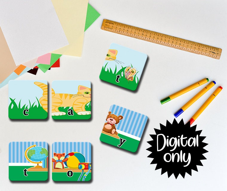 Three Word Matching Puzzle Game Set Sublimation PNG file | Etsy