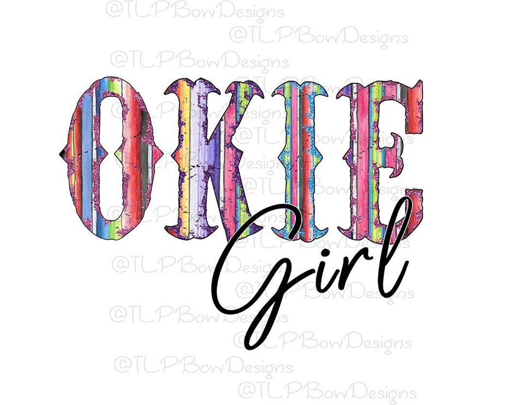 Okie Girl Serape Faux Glitter - Sublimation PNG File Download - Etsy