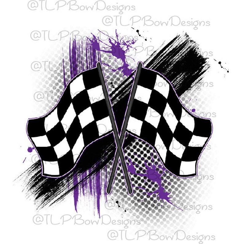Racing Flag Purple Splash PNG descarga de archivos - Etsy España