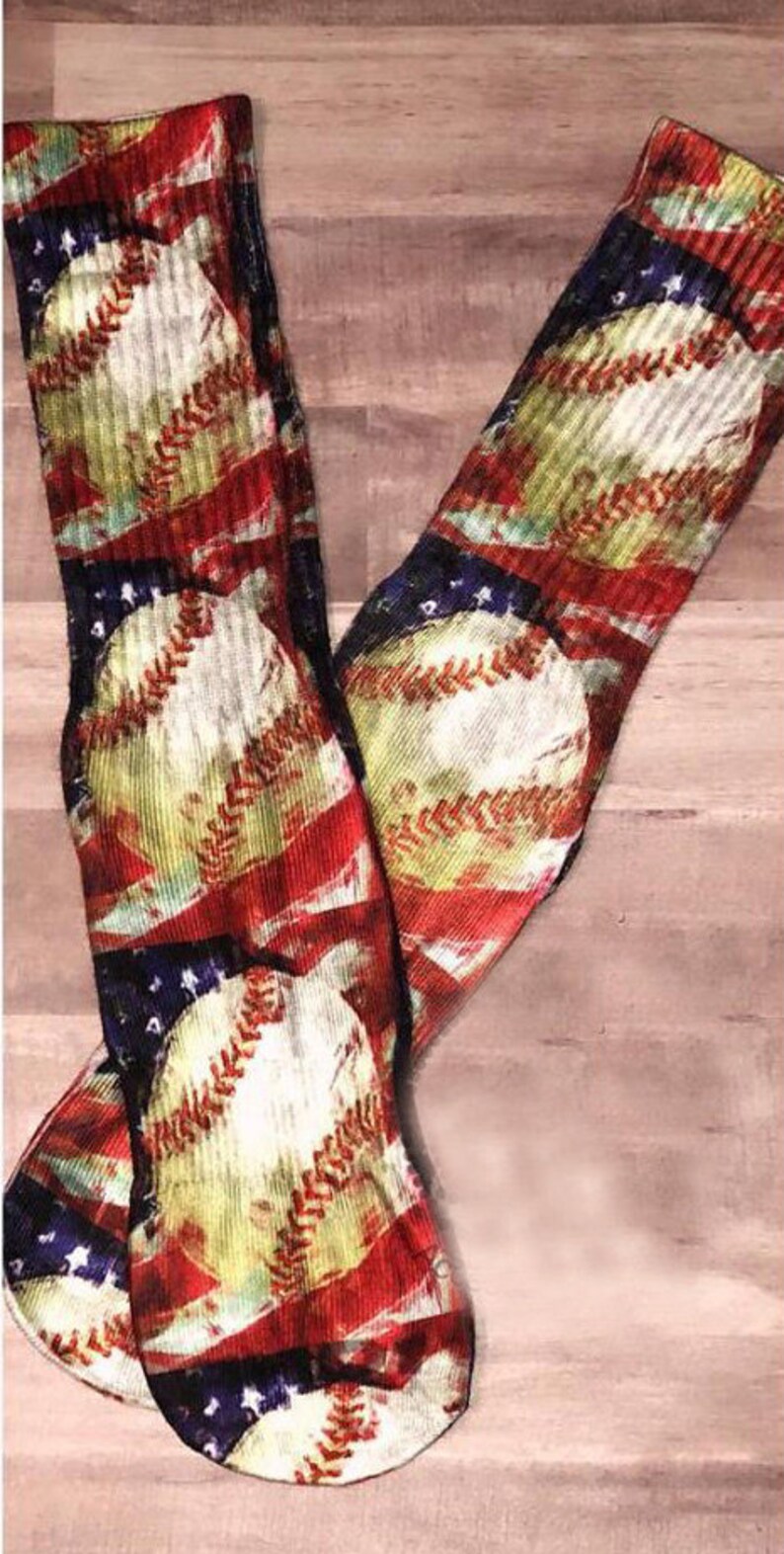 Vintage Baseball Print Sock Sublimation PNG DOWNLOAD - Etsy