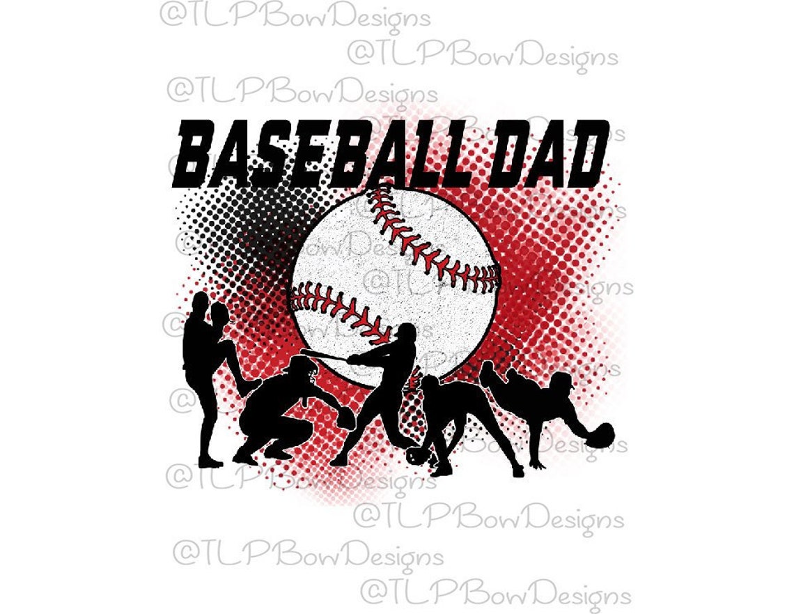Baseball Dad Silhouette Players Sublimation PNG File - Etsy