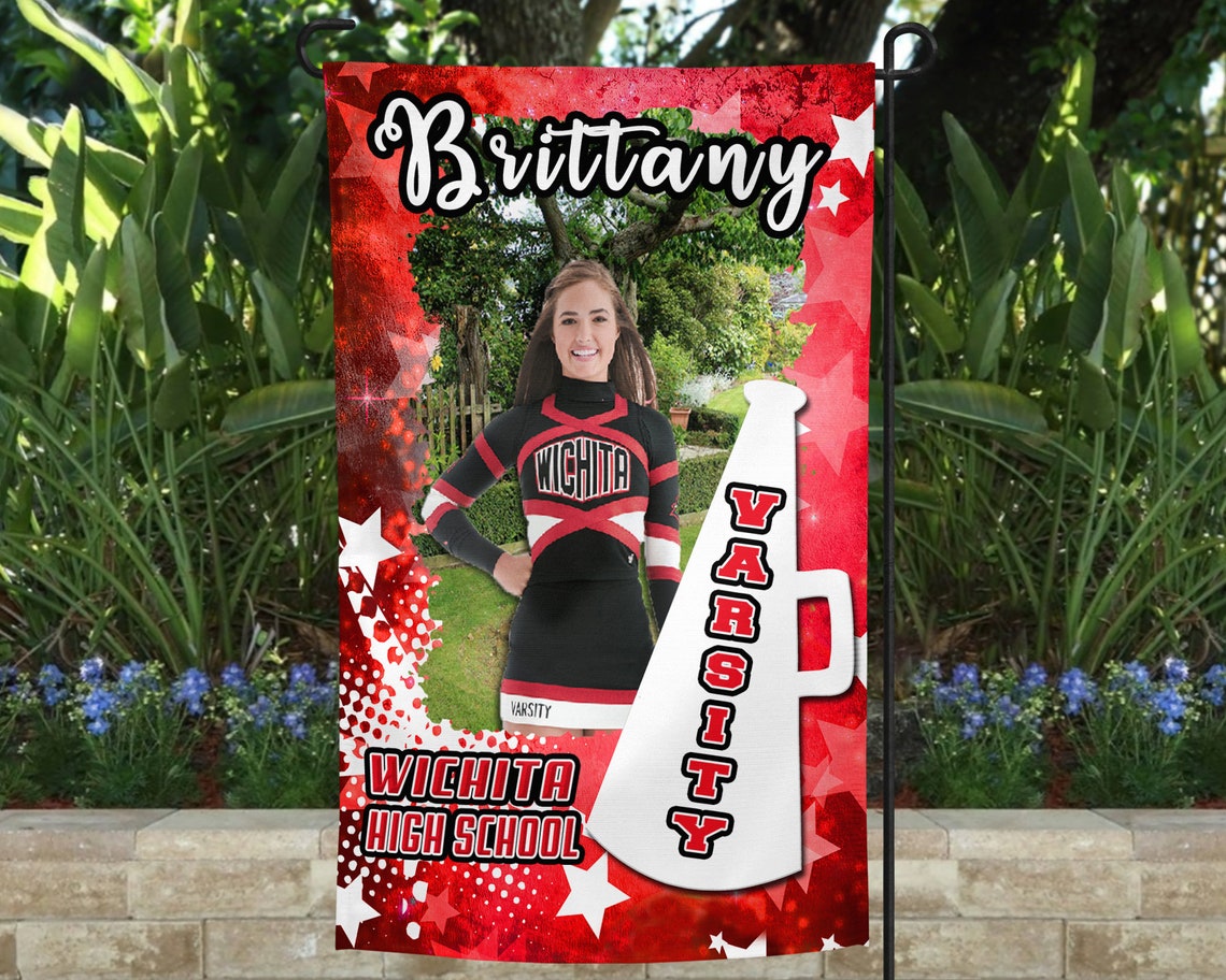 Cheer Spirit Garden Flag Picture PNG File Download | Etsy