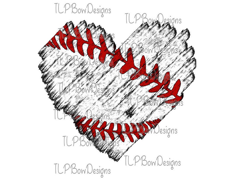 Distressed Baseball Heart-add Wording to Support Your Team - Etsy