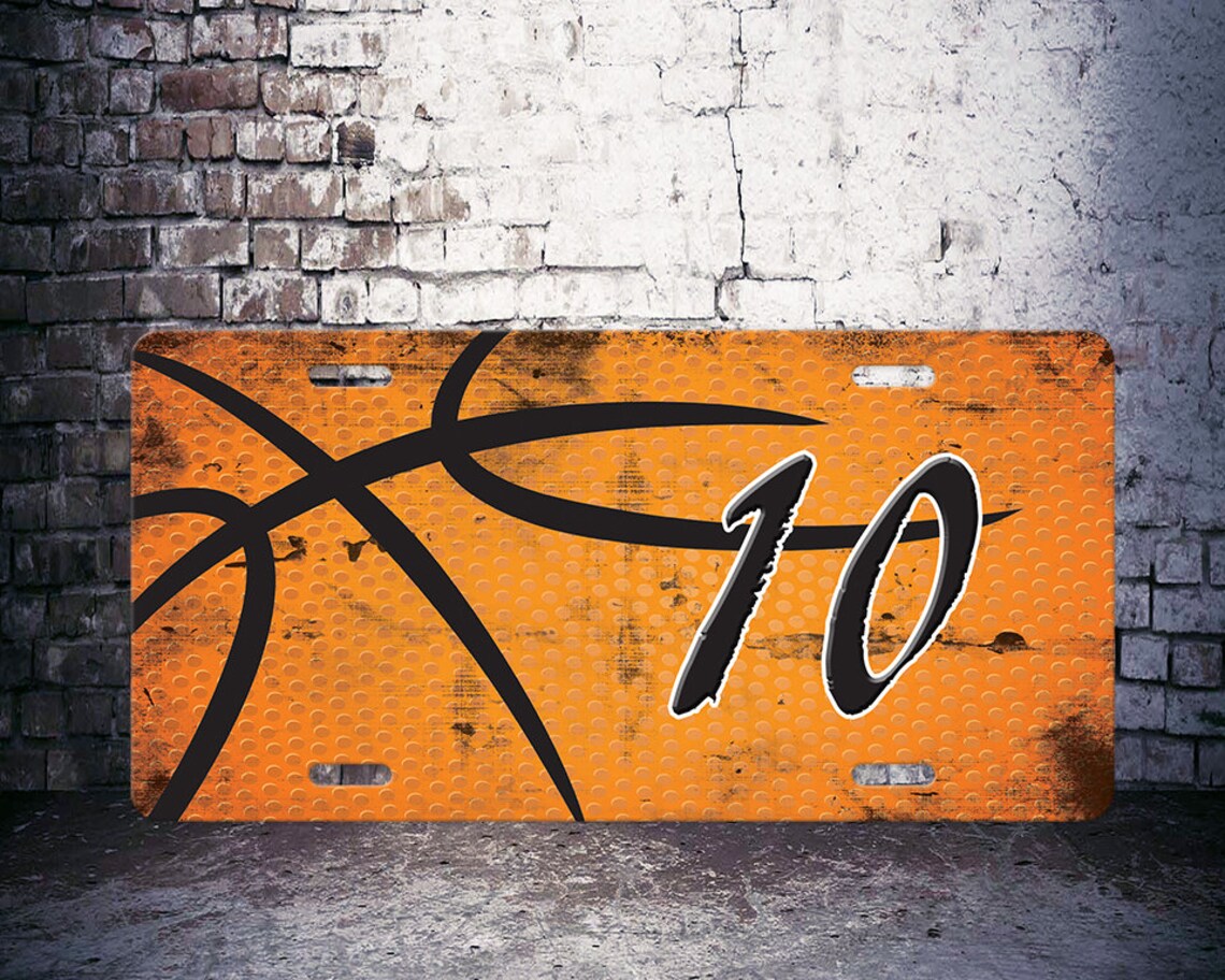 Distressed Basketball License Plate Sublimation File JPEG - Etsy