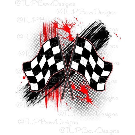 Racing Flag Red Splash PNG File Download Sublimation - Etsy