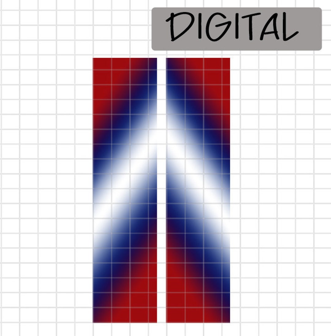 Red Blue Ombre Bow Sublimation Download Sublimation Strips - Etsy