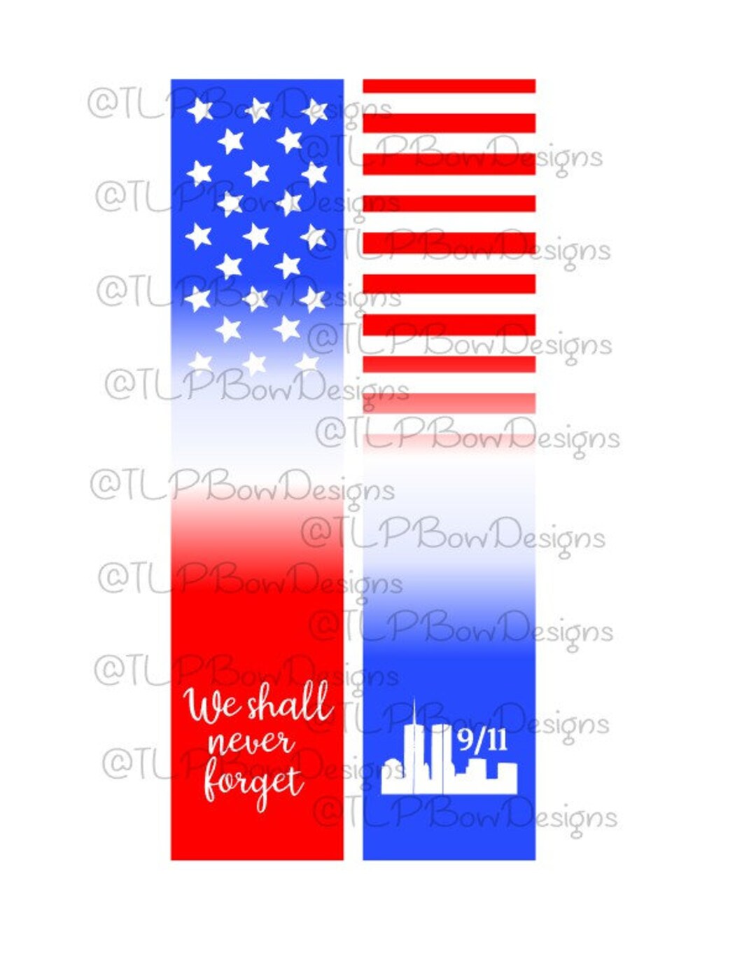 We Shall Never Forget 9/11 Cheer Bow Sublimation Download - Etsy