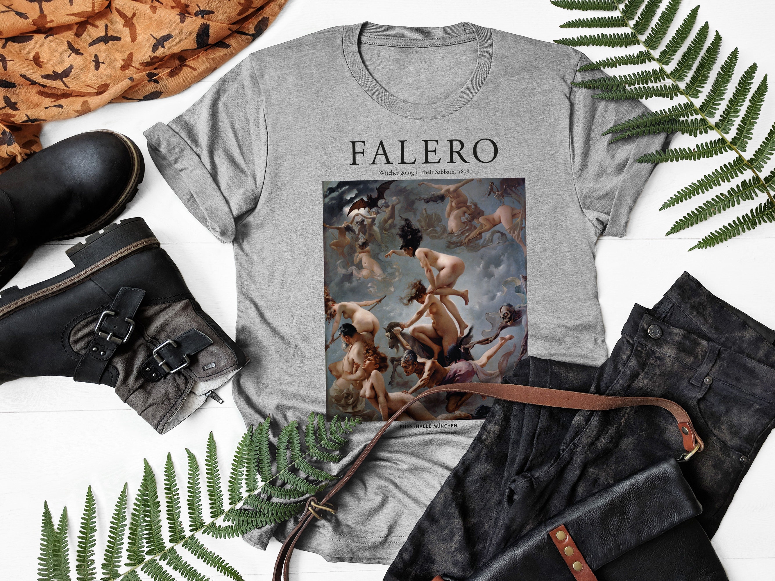 T Shirt Luis Ricardo Falero - Witches Going to Their Sabbath - Unisex ...