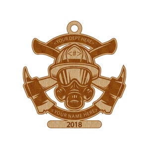 Firefighter Ornament, Fire Department Ornament, Christmas Ornament ...