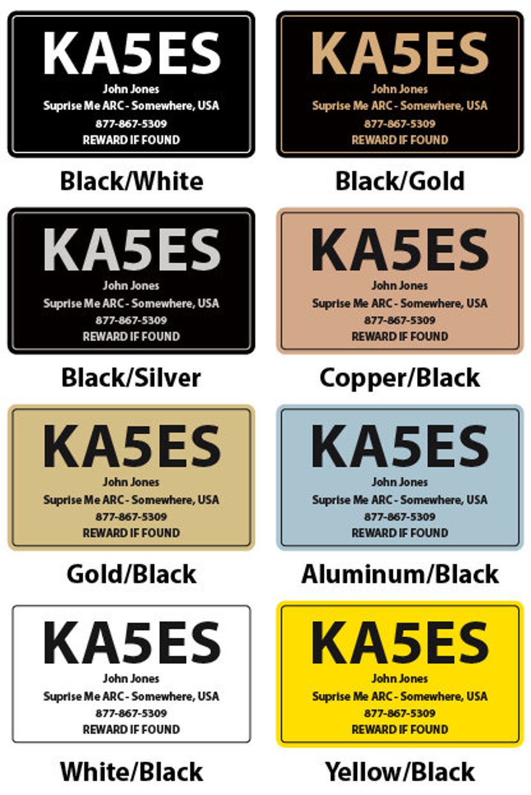 Custom Laser Engraved ID Tag | Fits Apache Cases - Etsy