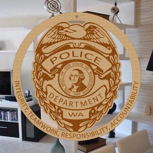 Police Officer Wall Decor, Police Gift, Police Department Gift ...