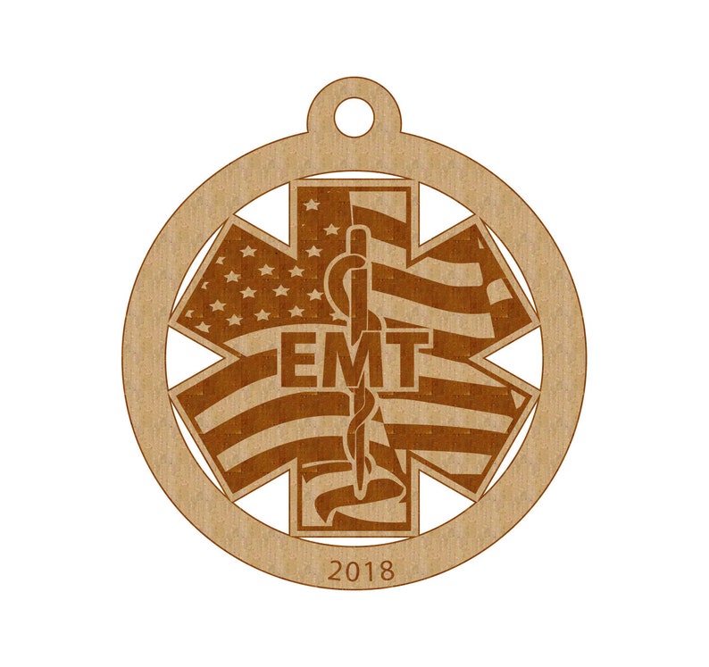 EMT Wood Ornament Emergency Medical Technician Ornament - Etsy