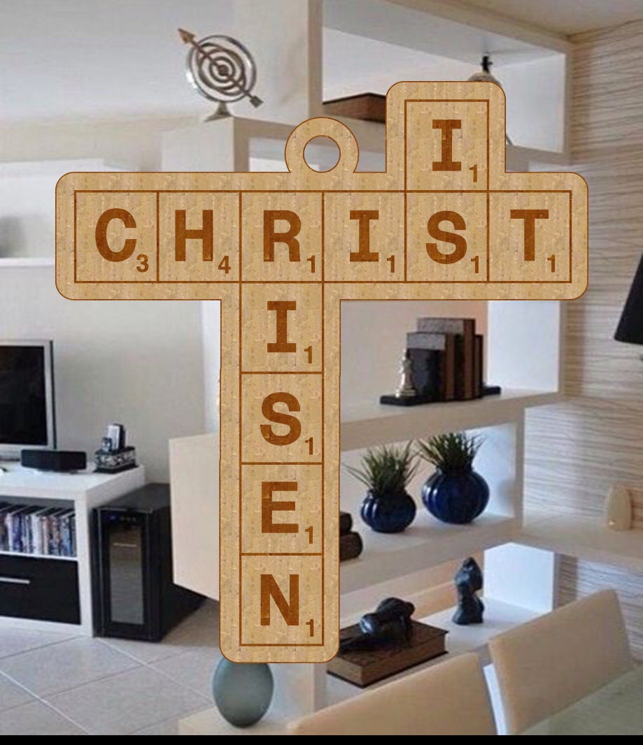 Scrabble Ornament Christ is Risen Game Ornament | Etsy