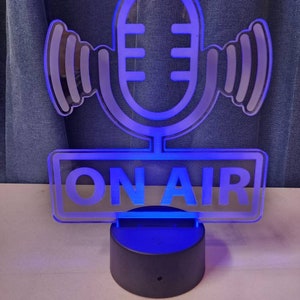 HAM Radio, on Air, LED Lights, Acrylic Sign, Battery or USB Powered ...
