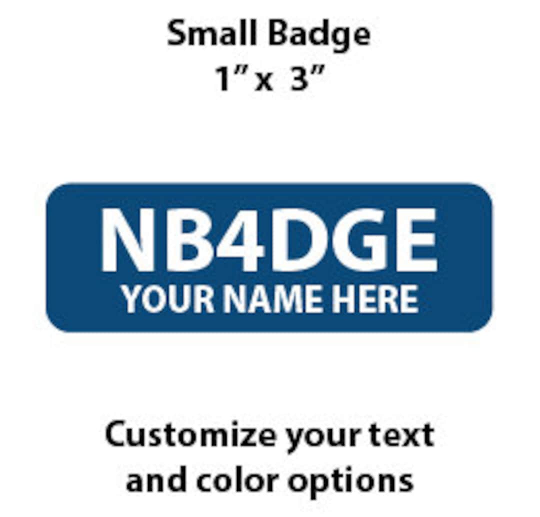 Custom Amateur Ham Radio Call Sign Name Badge, Small - Etsy
