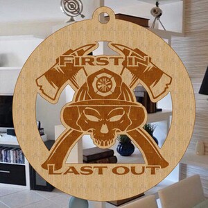 Firefighter Ornament, Fire Department Ornament, Christmas Ornament ...