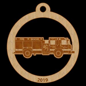 Firetruck Ornament, First Reponder Ornament, Personalized Ornament ...