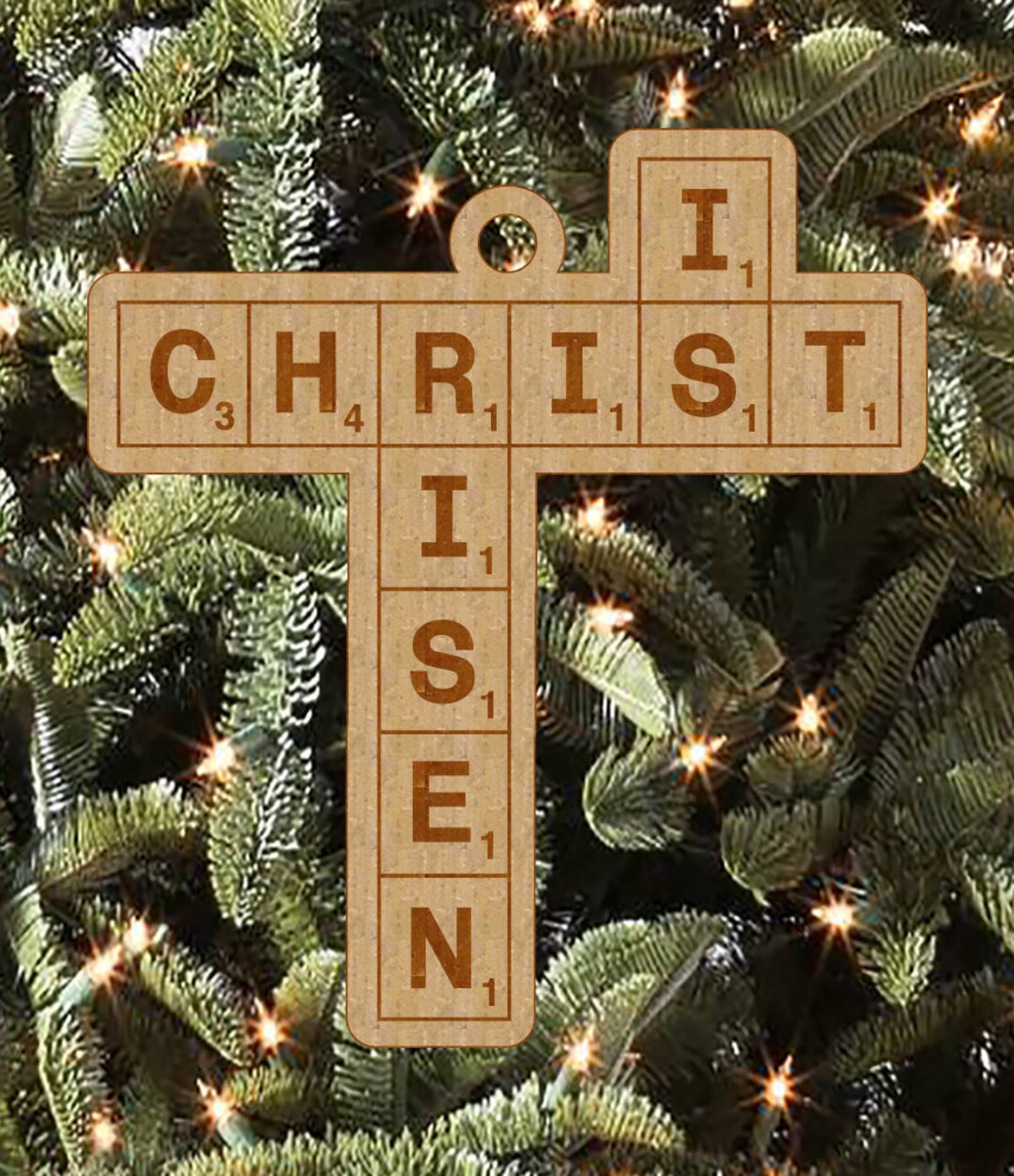 Scrabble Ornament, Christ is Risen, Game Ornament, Personalized ...