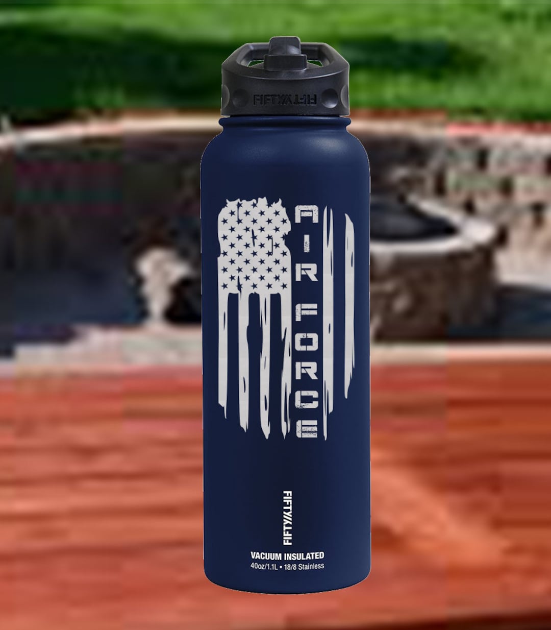 Air Force on Distressed Flag, First Responder, Essential, 40 Ounce ...
