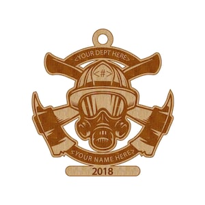 Firefighter Ornament, Fire Department Ornament, Christmas Ornament ...