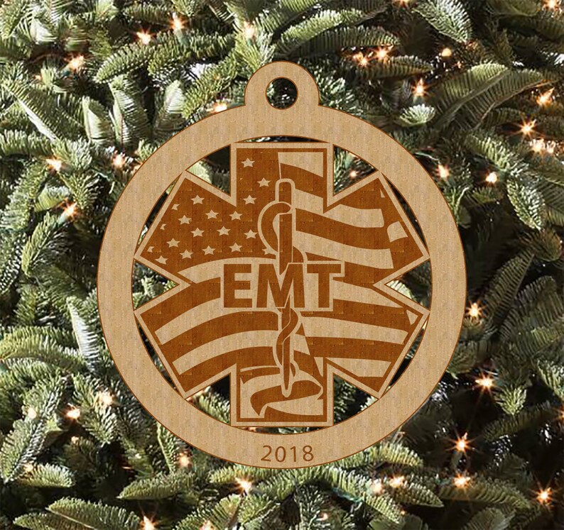 EMT Wood Ornament Emergency Medical Technician Ornament - Etsy