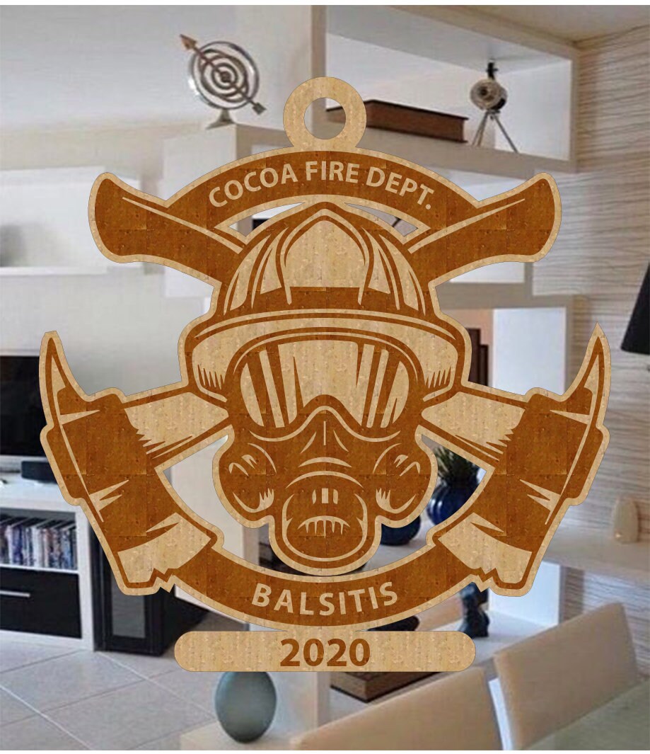 Firefighter Ornament, Fire Department Ornament, Christmas Ornament ...