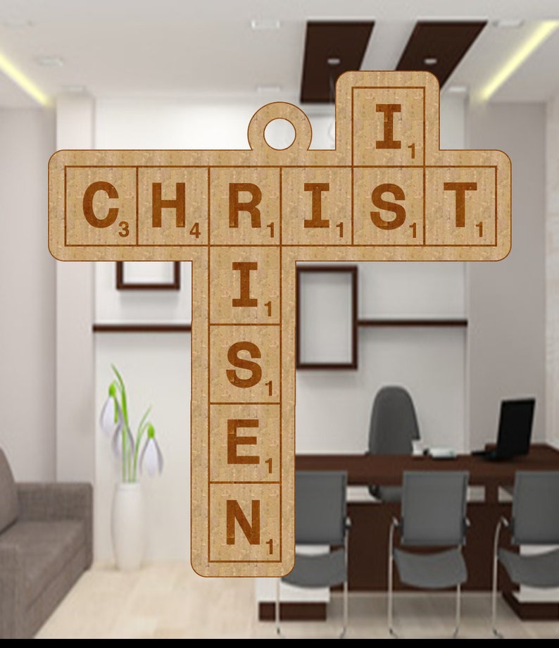 Scrabble Ornament Christ is Risen Game Ornament | Etsy