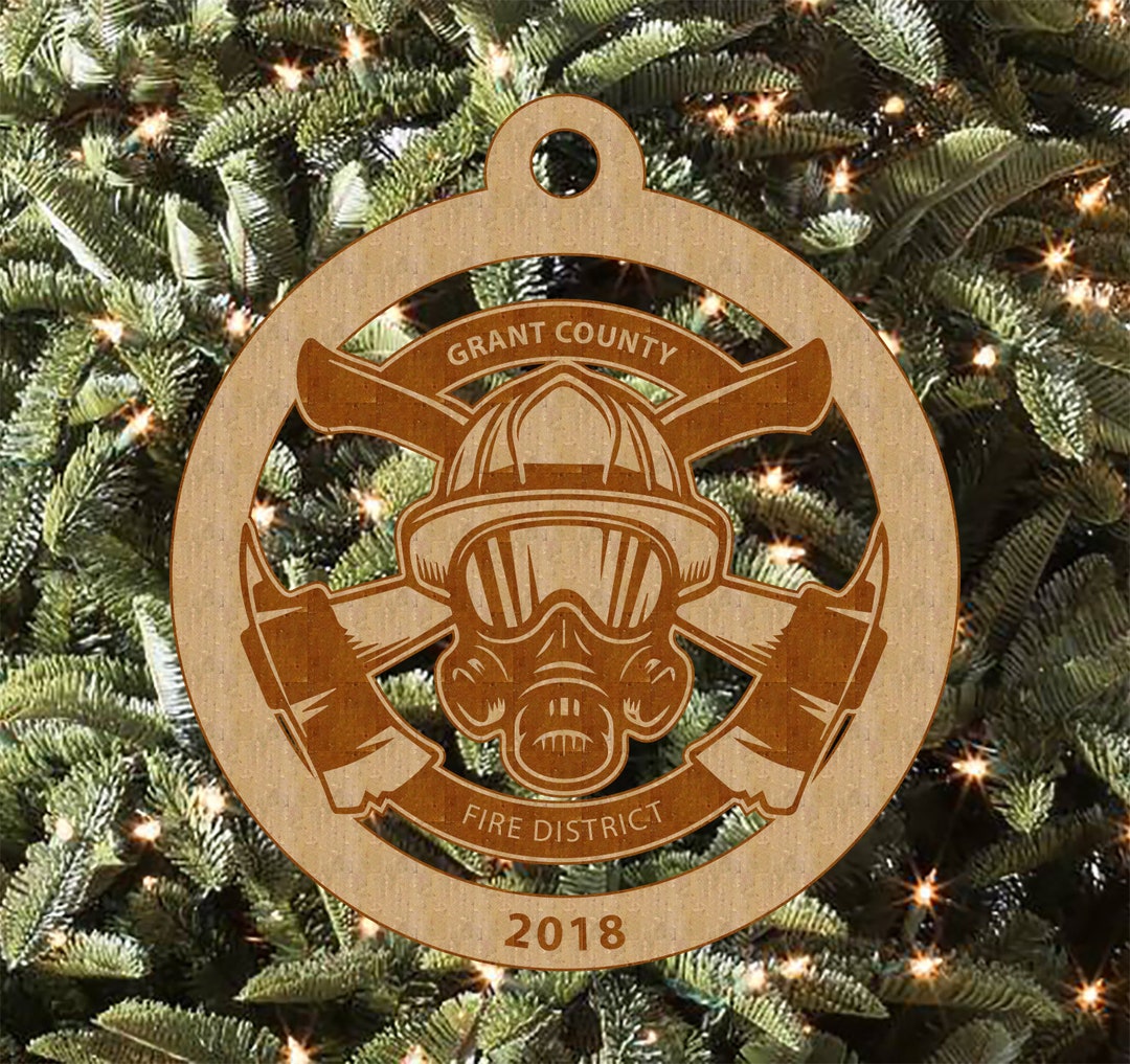 Firefighter Ornament, Fire Department Ornament, Christmas Ornament ...
