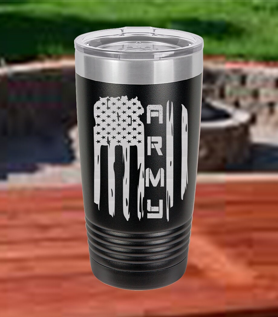 Army on Distressed Flag First Responder Essential 20 Ounce - Etsy