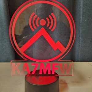 HAM Radio Callsign LED Sign, Amateur Radio, HAM Radio, Acrylic Sign - Etsy