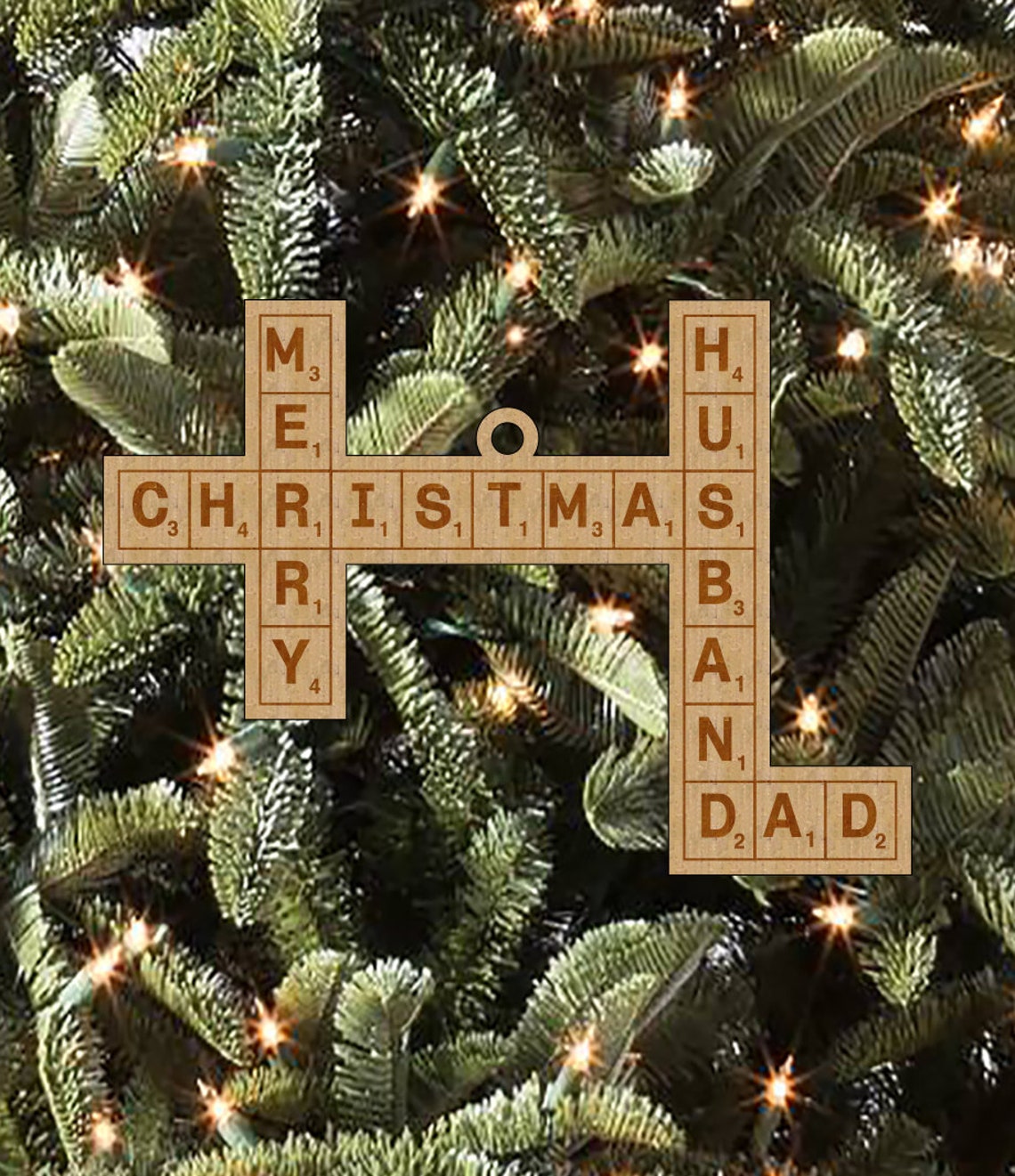 Scrabble Ornament Merry Christmas Husband Merry Christmas | Etsy