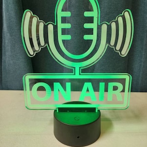 HAM Radio, on Air, LED Lights, Acrylic Sign, Battery or USB Powered ...