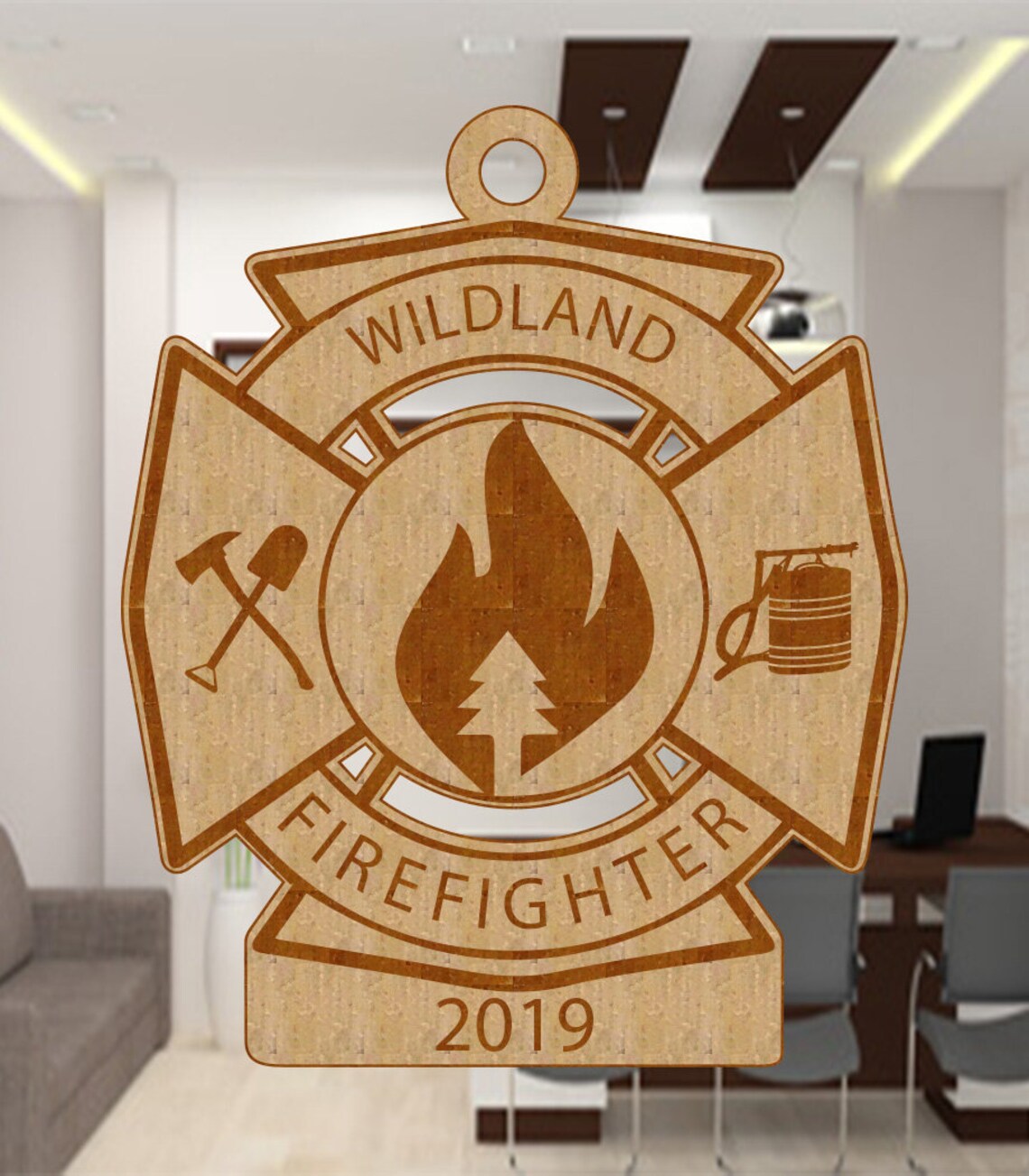 Wildland Firefighter Decoration Wall Decoration Firefighter | Etsy