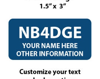 Small Custom Amateur Ham Radio Call Sign Name Badge - Etsy
