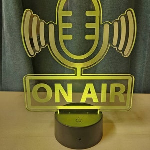 HAM Radio, on Air, LED Lights, Acrylic Sign, Battery or USB Powered ...