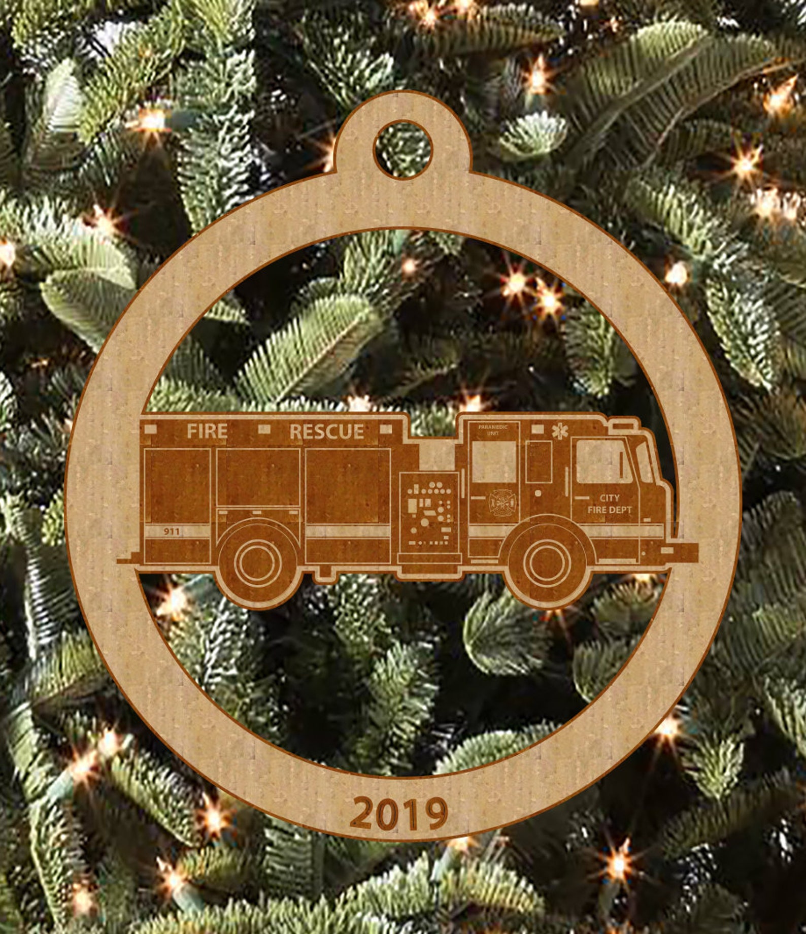 Firetruck Ornament First Reponder Ornament Personalized | Etsy