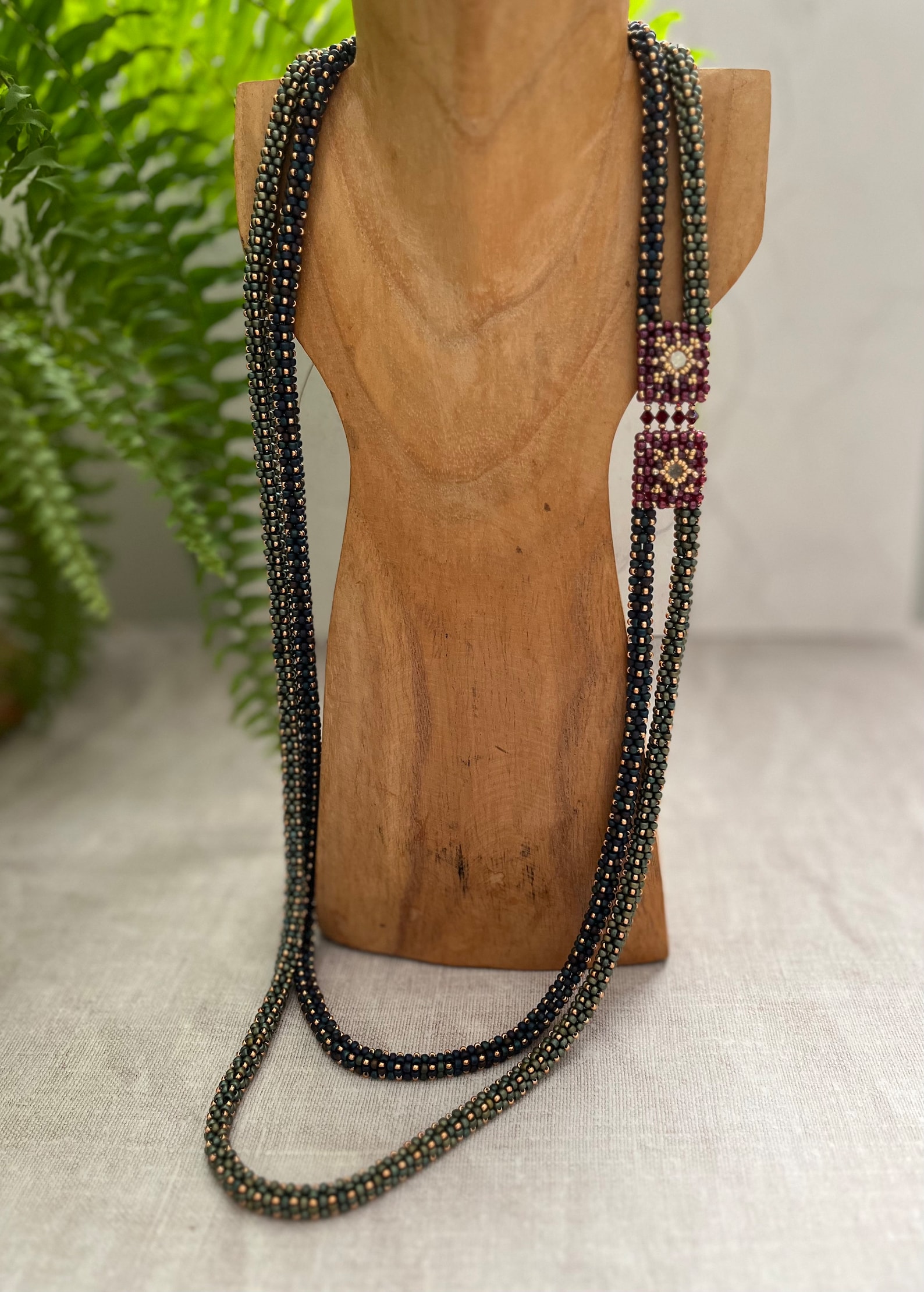 TUTORIAL - JULES Necklace, Cubic Right Angle Weave With Jewel ...