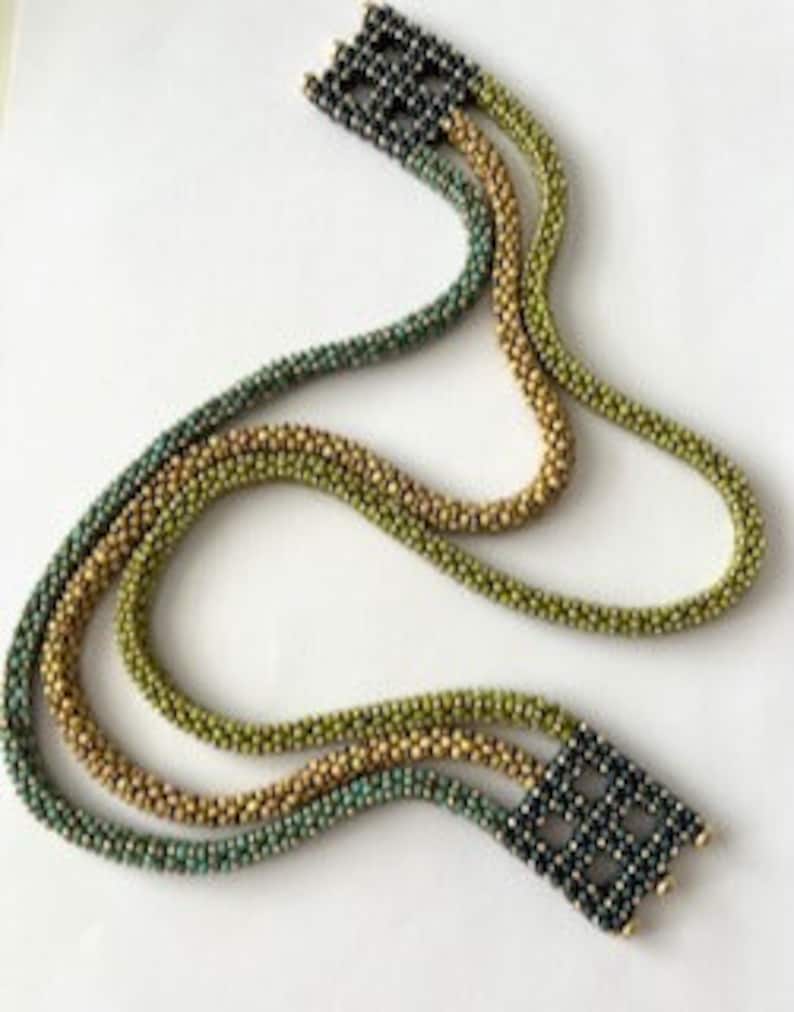 BEADWORK TUTORIAL - ATHENA Necklace, Cubic Right Angle Weave, Pdf ...