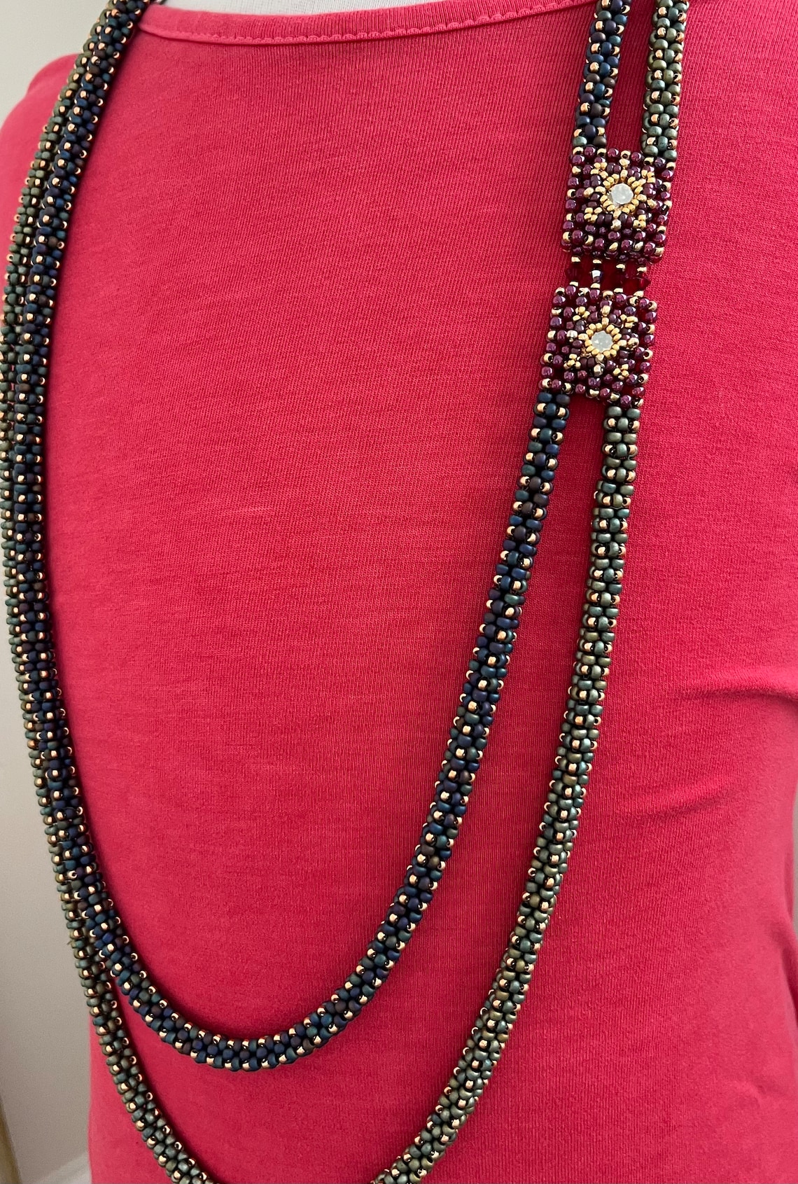 TUTORIAL - JULES Necklace, Cubic Right Angle Weave With Jewel ...