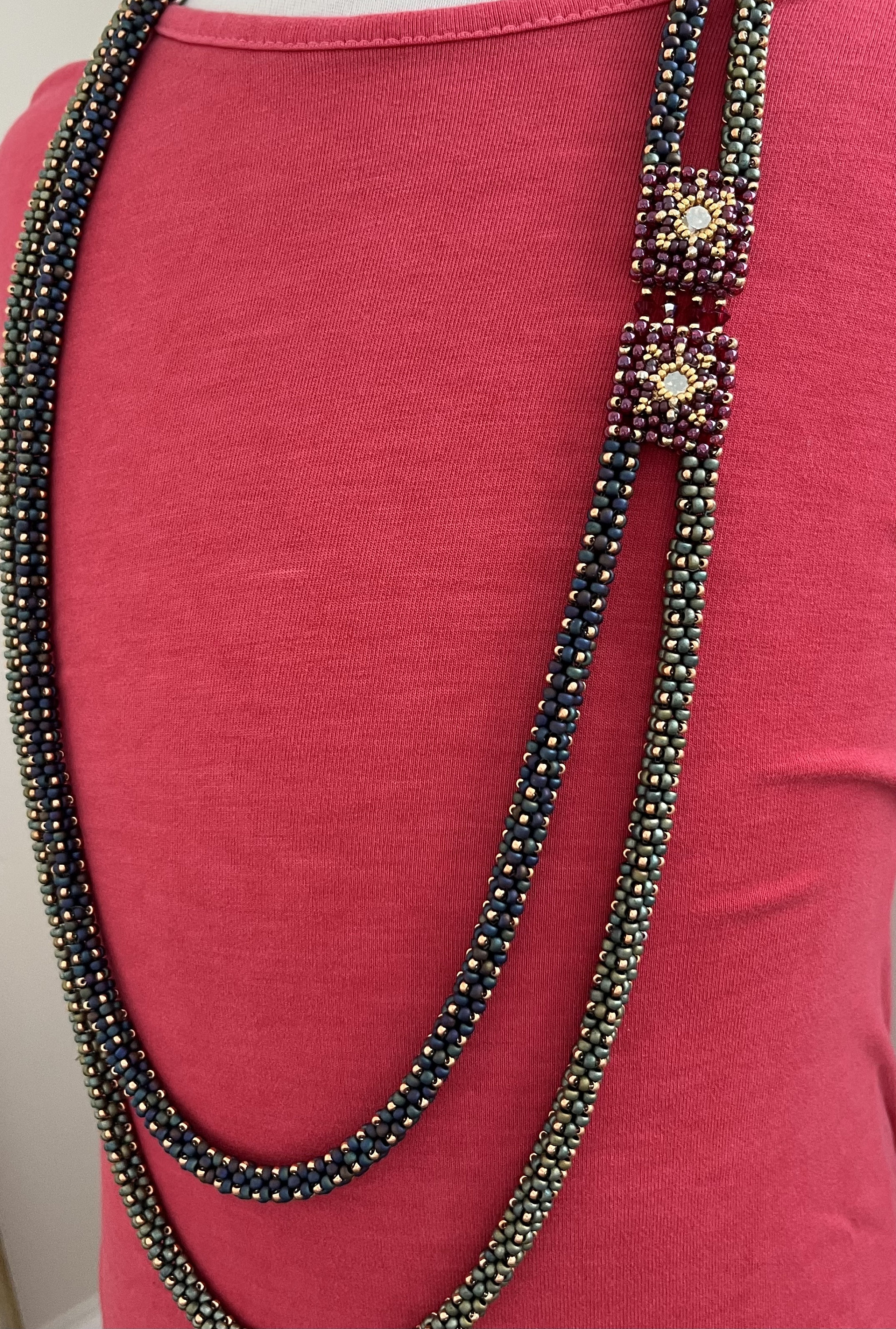 TUTORIAL - JULES Necklace, Cubic Right Angle Weave With Jewel ...