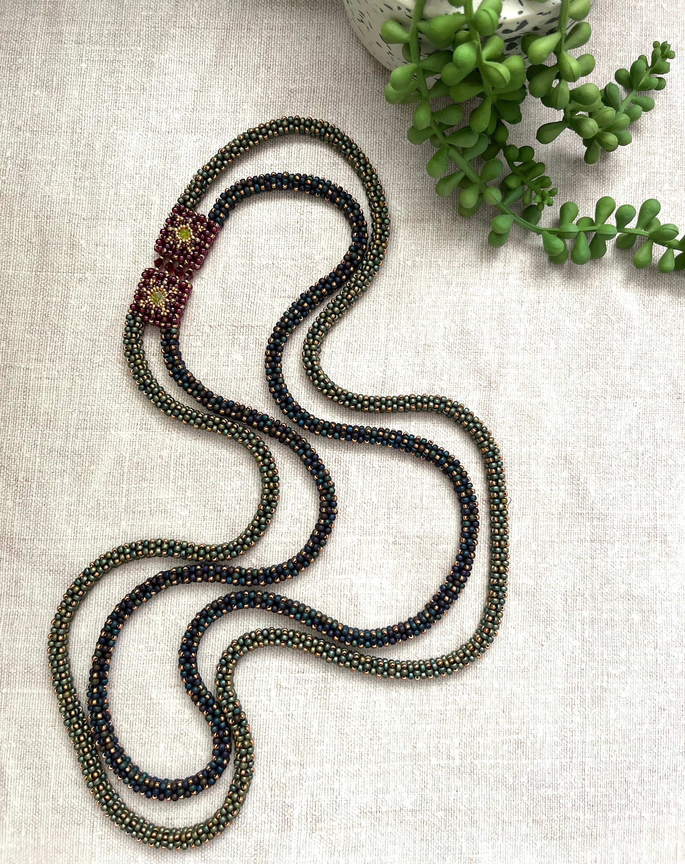 TUTORIAL - JULES Necklace, Cubic Right Angle Weave With Jewel ...