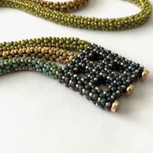 BEADWORK TUTORIAL - ATHENA Necklace, Cubic Right Angle Weave, Seed Bead ...
